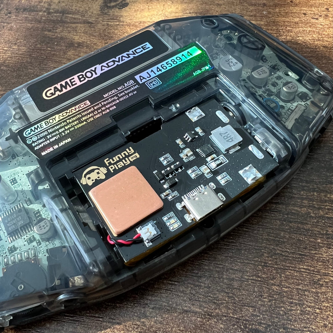 Gameboy Advance 1800mah USB-C rechargeable battery mod ADD ON ...